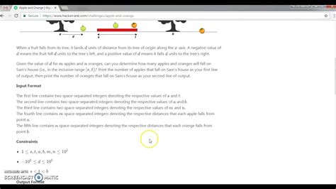 Hackerrank Solution Apple And Orange Algorithms Java Version Youtube