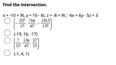 Solved Find The Intersection Chegg Com