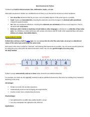 Data Structures Every Python Programmer Needs To Know Docx Data Structures For Python