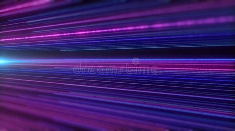 Abstract Technology Digital Glow Stream Lines Data Communication Lines Shallow Depth Of Field