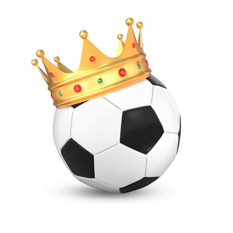 3d Rendering Soccer Ball With Golden Crown 24306580 Png