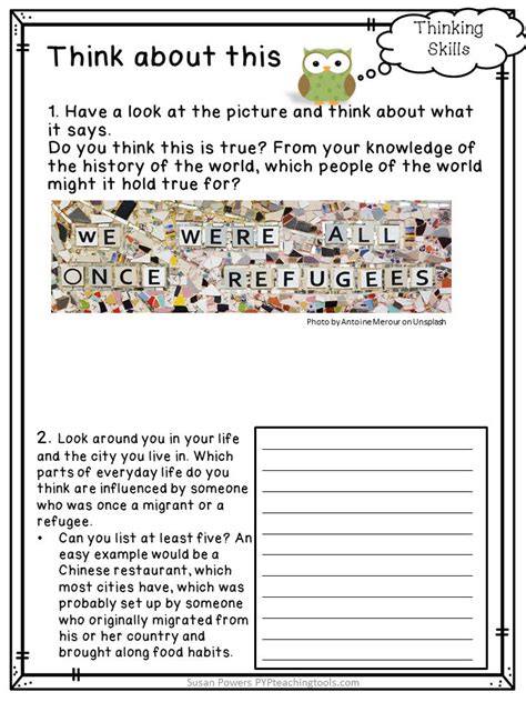 Ib Pyp Unit Of Inquiry Into Human Migration Pyp Teaching Tools