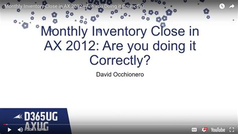 Video Understanding The Inventory Value Report In Ax 2012 Logan Consulting