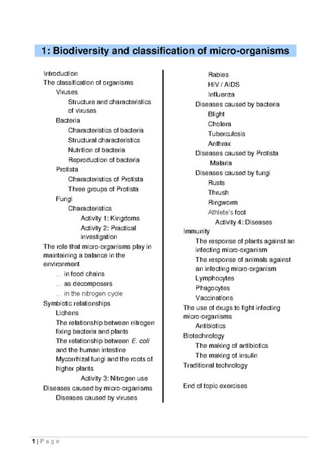 Life Sciences Notes Grade 12 Notes Life Sciences Grade 12 Notes