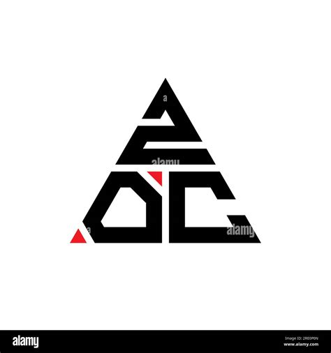 Zoc Triangle Letter Logo Design With Triangle Shape Zoc Triangle Logo