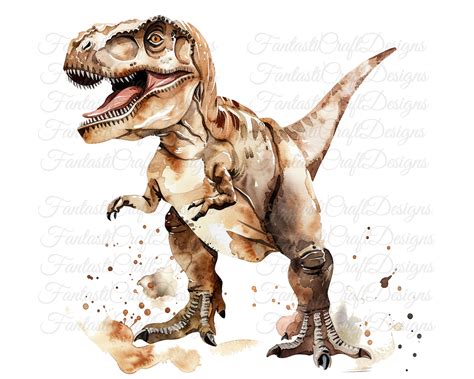 22 T Rex Dinosaur Watercolor Clipart Tyrannosaurus Rex Trex T Rex Pack