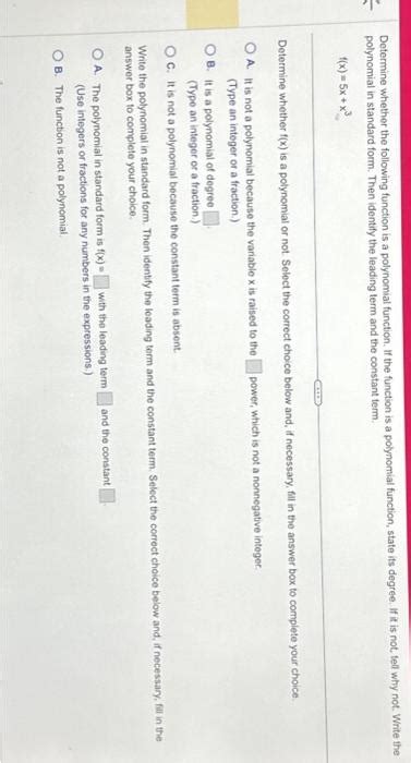Solved Determine Whether The Following Function Is A Chegg