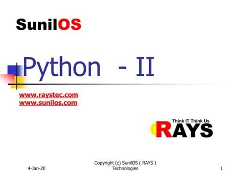 rays technologies on linkedin python part2 v1
