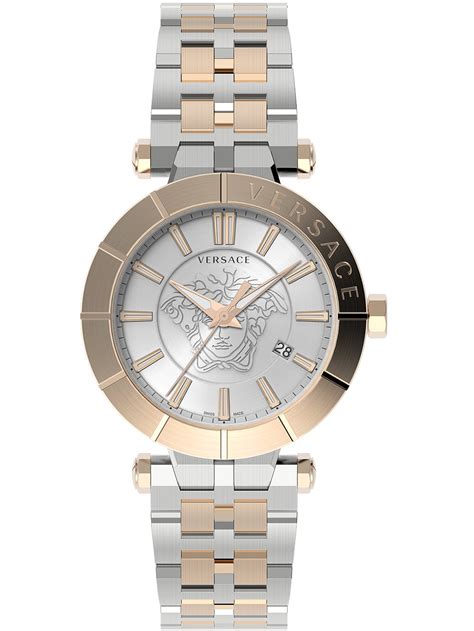 Versace Mens Watch V Race 43mm White Two Tone Bracelet Watches