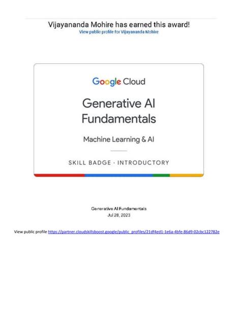 skills badge generative ai fundamentals pdf artificial