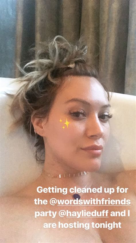 Hilary Duff In The Bath Of The Day Promoting A Game And Showing Tits