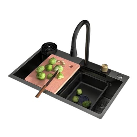 Chiuveta Bucatarie Multifunctionala Otel Negru 75 Cm Emagro