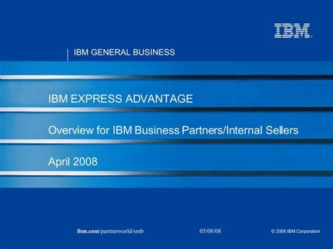 IBM Express Advantage April 08 Business Partner Launch Overview PPT