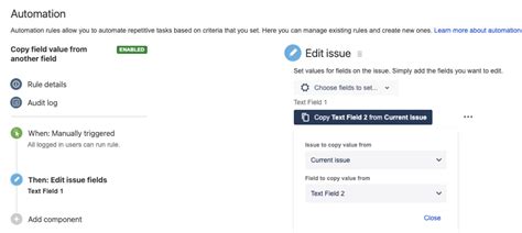 Automation For Jira Different Ways To Copy The Value Of A Field Into Another Field