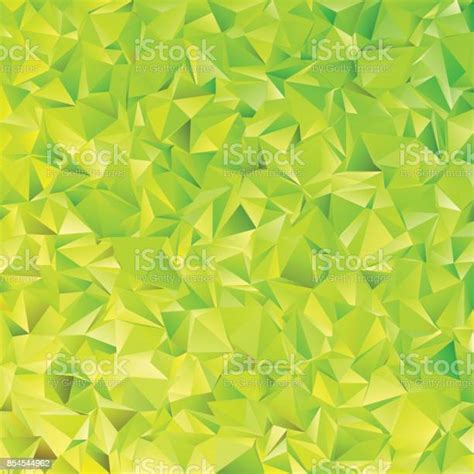 Lime Green Abstract Chaotic Triangle Pattern Background Geometrical Vector Graphic Design From