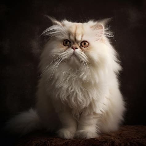 Premium Ai Image Cute White Cat Kitty Persian Cats Norwegian Norwegian Orest Cat Domestic Long