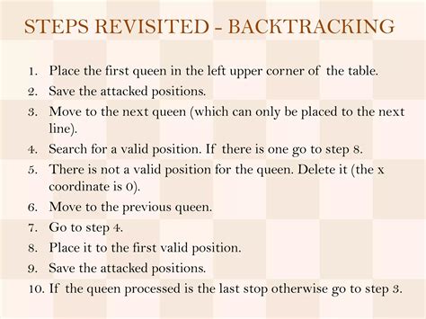 8 Queens Problem Using Back Tracking Pptx Programming Languages Computing