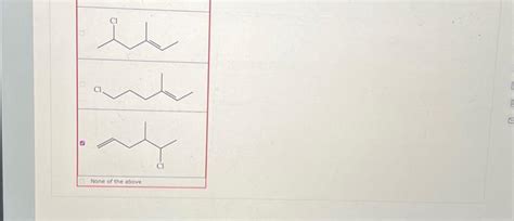 Solved Select The Major Product Formed When The Following