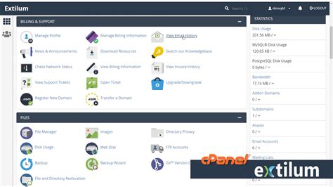 View Email History Cpanel • Extilum Knowledgebase