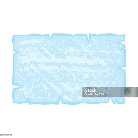 직사각형 아이스 보드 아이콘입니다 컬러 실루엣 수평 정면도 벡터 간단한 평면 그래픽 그림입니다 흰색 배경에 격리된 개체입니다 격리 겨울에 대한 스톡 벡터 아트 및 기타