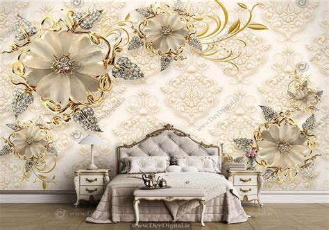 قیمت و خرید کاغذ دیواری سالن پذیرایی کلاسیک Ba 4262 چاپ دی تولید کننده کاغذ دیواری سه بعدی