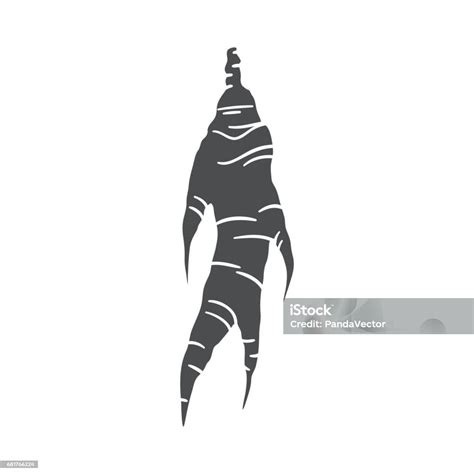 흰색 배경에 고립 된 블랙 스타일에 인삼 아이콘 한국 기호 스톡 벡터 일러스트입니다 0명에 대한 스톡 벡터 아트 및 기타 이미지 0명 건강관리와 의술 꽃 식물