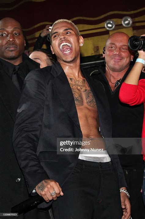 Chris Brown Attends His Fame Official Album Release Party At