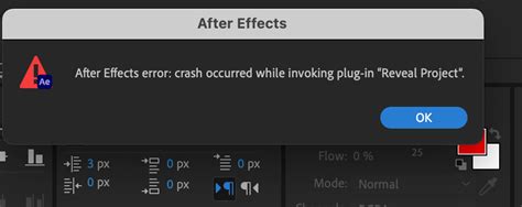 after effects error crash occurred while invoking adobe product