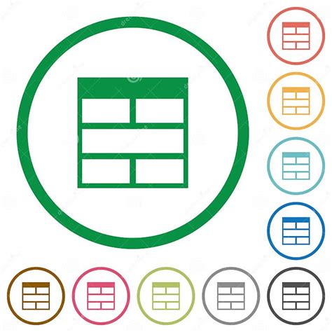 Spreadsheet Horizontally Merge Table Cells Outlined Flat Ico Stock Vector Illustration Of