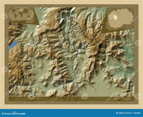 Makedonski Brod Macedonia Physical Labelled Points Of Cities Stock