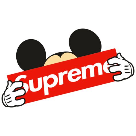 Mickey Mouse Wearing Supreme Svg Download Mickey Mouse Wearing