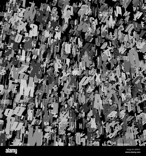 The Letter Matrix 3d Illustration Of Alphabet Characters Filling Image In Endless Matrix Stock