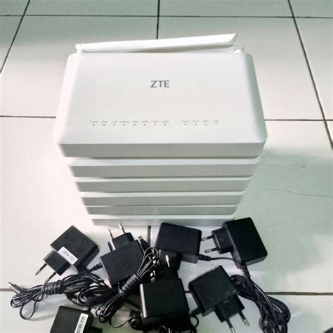 Jual Router Zte Gpon Ont Zxhn F609 Dan F670l Dual Band V3 Port Biru Shopee Indonesia