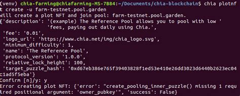 Bug Creating Plot Nft · Issue 6405 · Chia Networkchia Blockchain