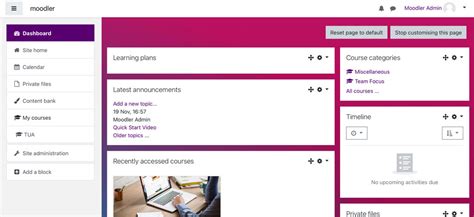 How To Add A Custom Message To Dashboard On Moodle Xelium Clarity Defined