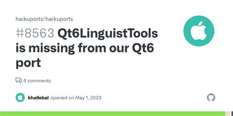 Qt6linguisttools Is Missing From Our Qt6 Port · Issue 8563