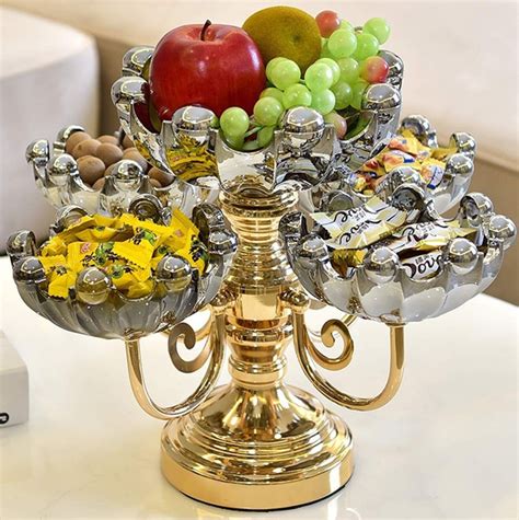 Піднос цукерниця двоярусна пять тарілок для фруктів та солодощів 1641213 органайзер для