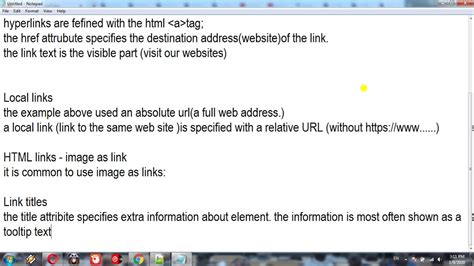 Html Links Hyperlinkslocal Linkslink Titlesexternal Paths Lesson14