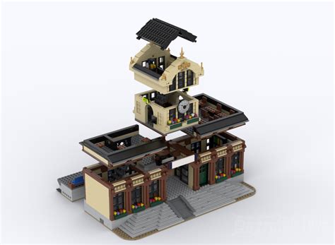 纽伯里中心火车站建筑乐高图纸 酷玩潮chao