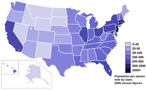 United States Population Map By State Us 1958 2014 Choropleth Map