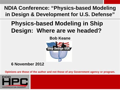 Pdf Physics Based Modeling In Ship Design Where Are We Headed · In Design And Development For