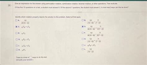 Solved Give An Expression For The Answer Using Permutation