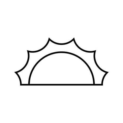 Half Sun Outline Vector Art Icons And Graphics For Free Download