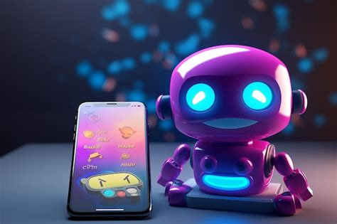 Premium Photo Chat Bot Conversation On A Smartphone With Colorful