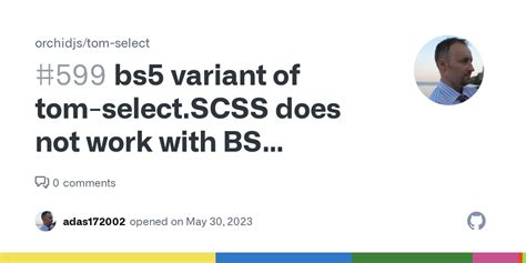 Bs5 Variant Of Tom Select SCSS Does Not Work With BS 5 3alpha3 Issue