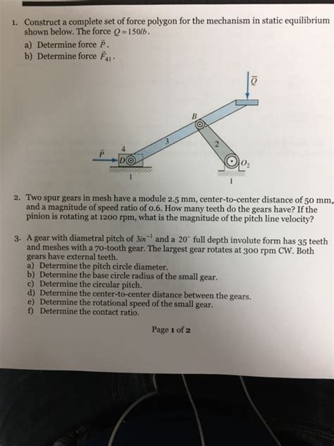 Solved Construct A Complete Set Of Force Polygon For The Chegg Com
