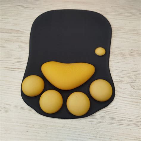 3d коврик для мыши с силиконовой подушкой для поддержки запястья в виде кошачьей лапки фото