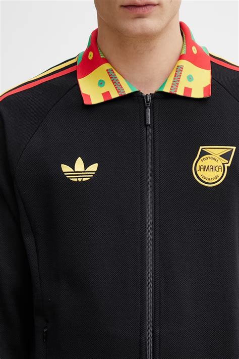Adidas Originals суичър с цип мъжки Jff A Og Jk черен Jy5207 Jamaica