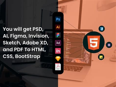 psd ai figma invision sketch adobe xd and pdf to html css
