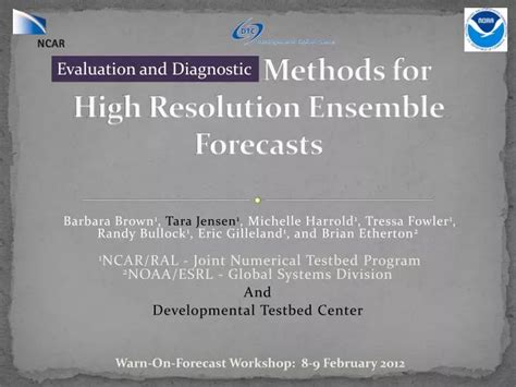 Ppt Verification Methods For High Resolution Ensemble Forecasts